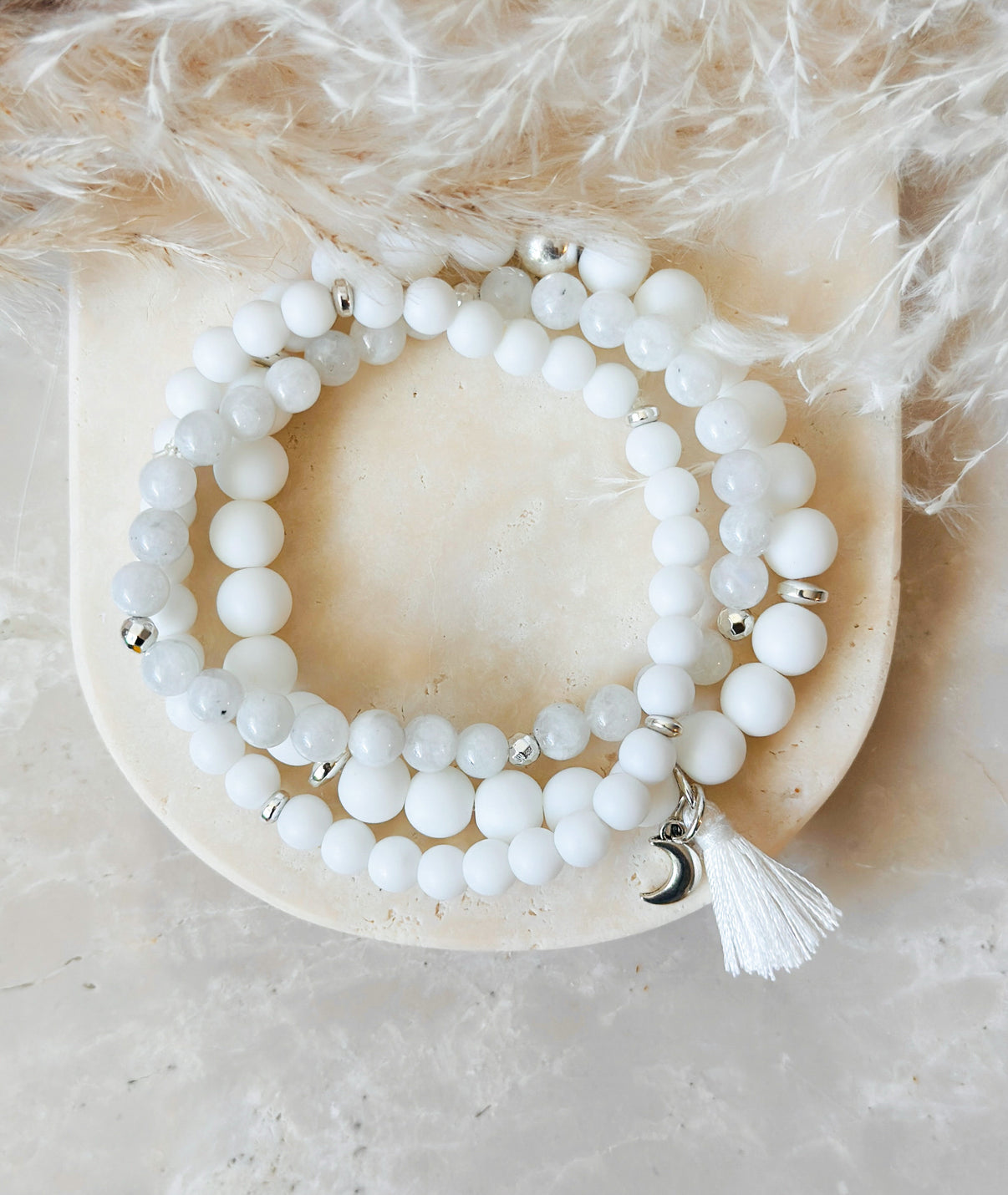 The White Agate Stack – Little Lotus Designs
